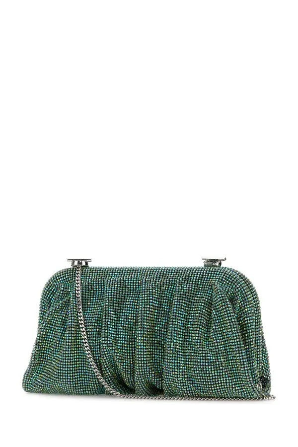 Benedetta Bruzziches Embellished Fabric Large Venus Clutch