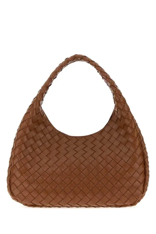 Bottega Veneta Caramel Leather Campana Shoulder Bag - Brown