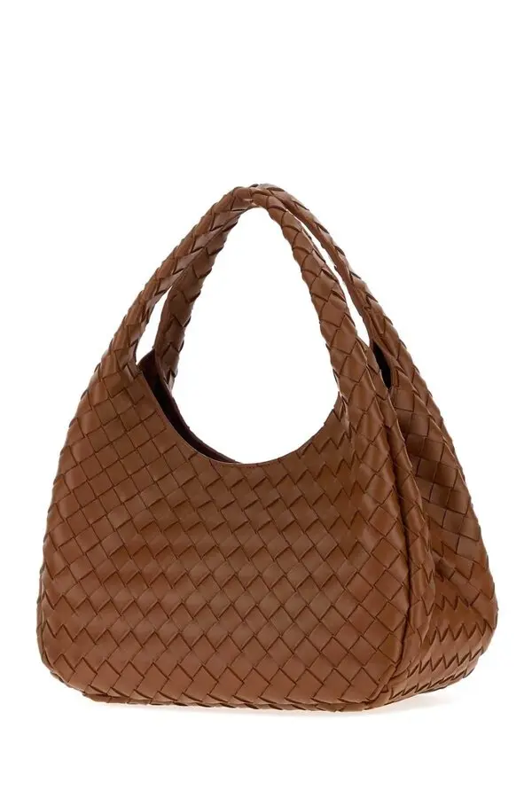 Bottega Veneta Caramel Leather Campana Shoulder Bag - Brown