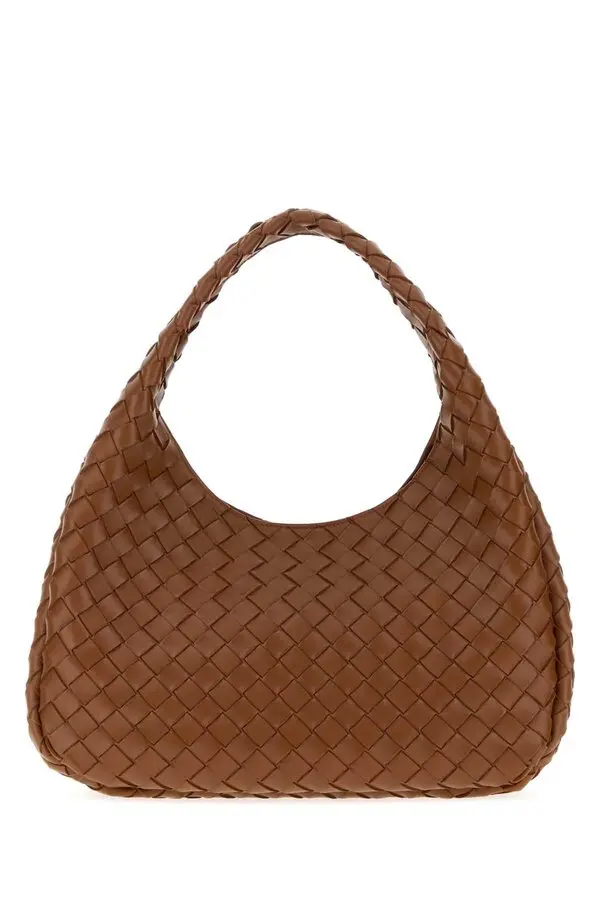 Bottega Veneta Caramel Leather Campana Shoulder Bag - Brown