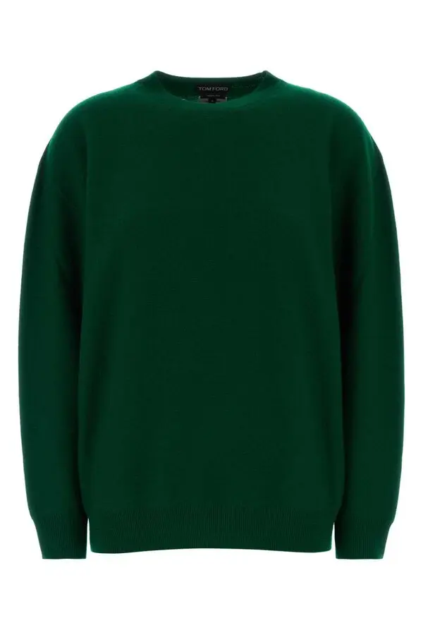 TOM FORD Dark Cashmere Oversize Sweater - Green