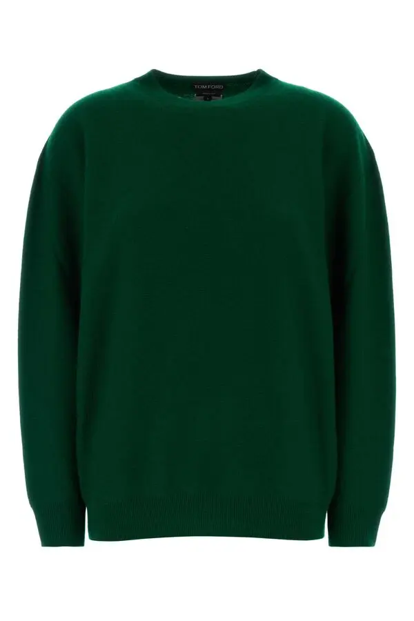TOM FORD Dark Cashmere Oversize Sweater - Green