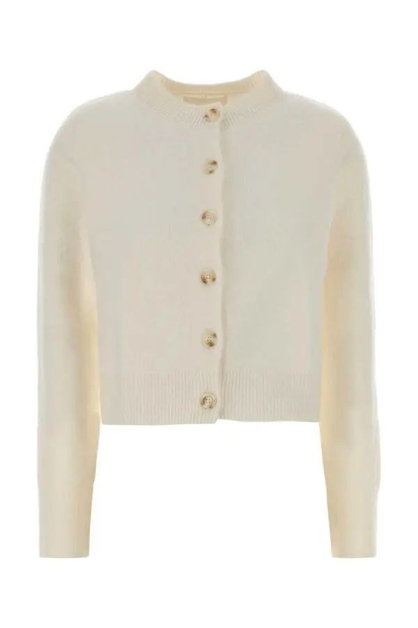 LISA YANG Ivory Cashmere Azalea Cardigan - White