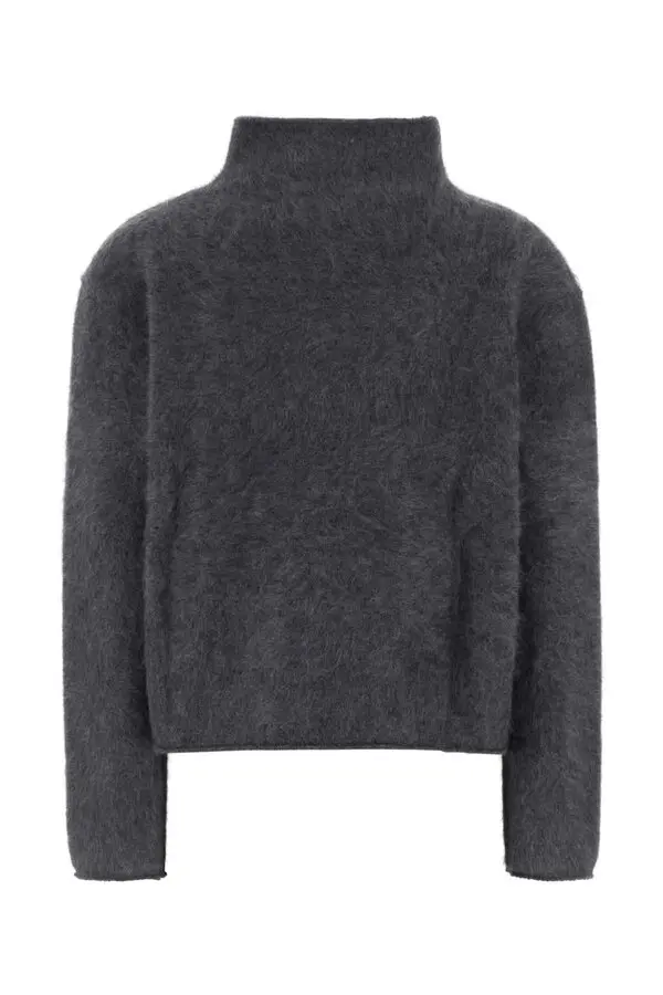 LISA YANG Graphite Cashmere Oversize Sandy Sweater