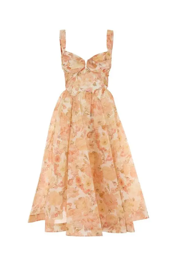 Zimmermann Printed Linen Blend Rebellion Dress - Multicolor