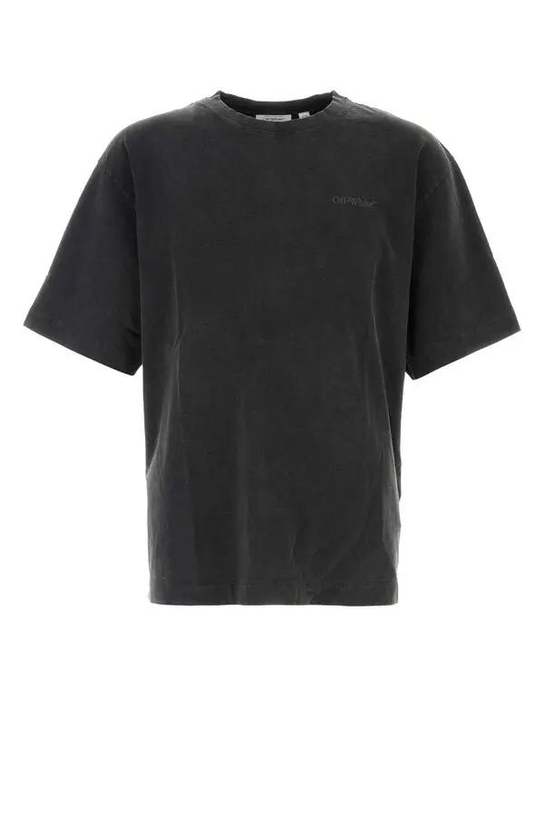 Off-White Slate Cotton T-shirt - Black