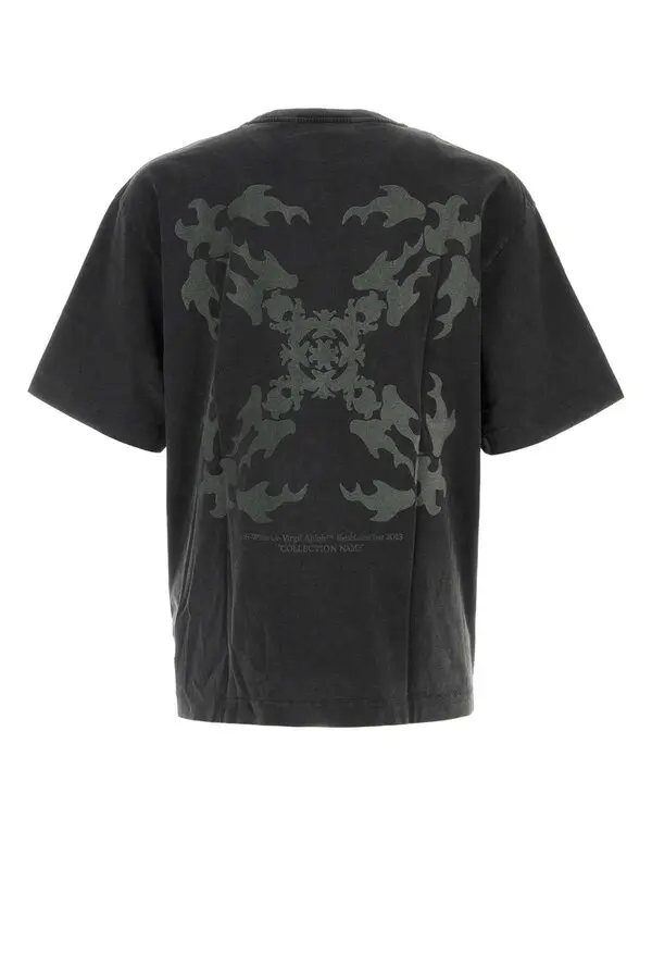 Off-White Slate Cotton T-shirt