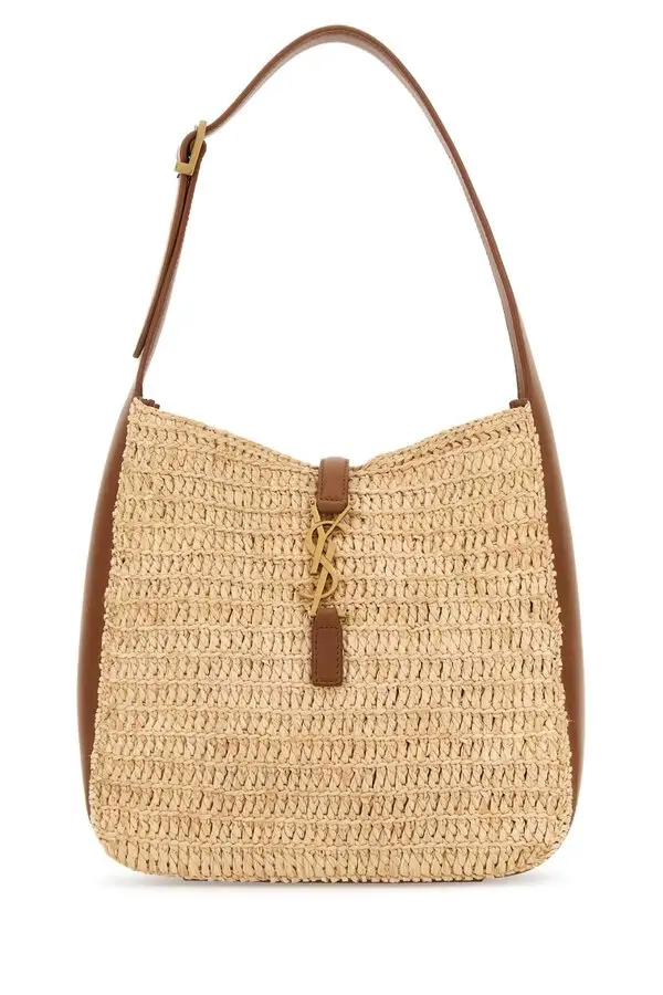 Saint Laurent Raffia Small Le 5 Ã¡ 7 Shoulder Bag - Brown