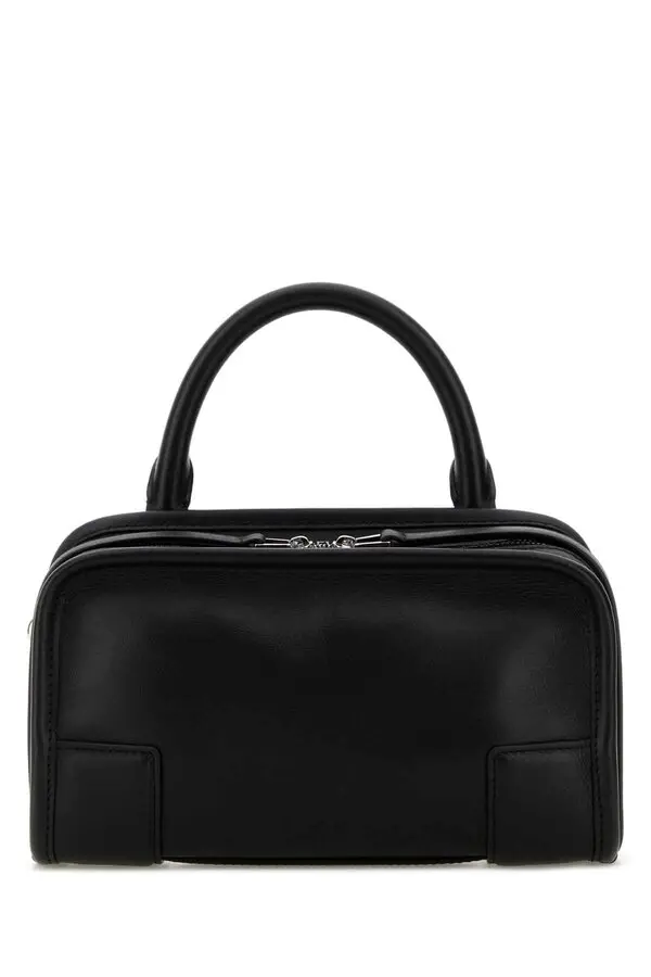 Loewe Leather Mini Amazona Handbag - Black