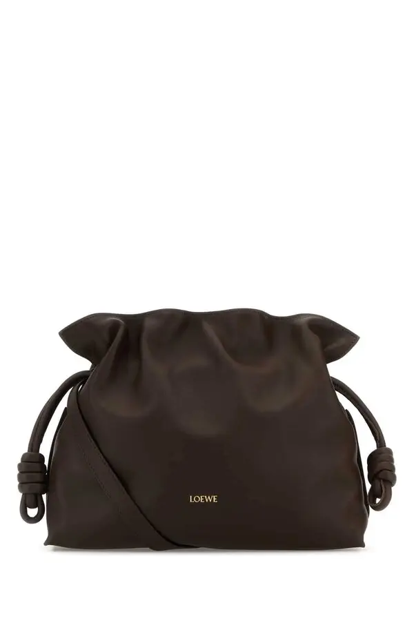 Loewe Chocolate Nappa Leather Medium Flamenco Clutch - Brown