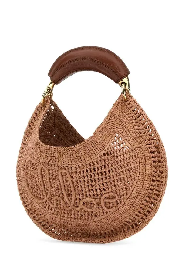 Chloé Antiqued Raffia Banana Handbag