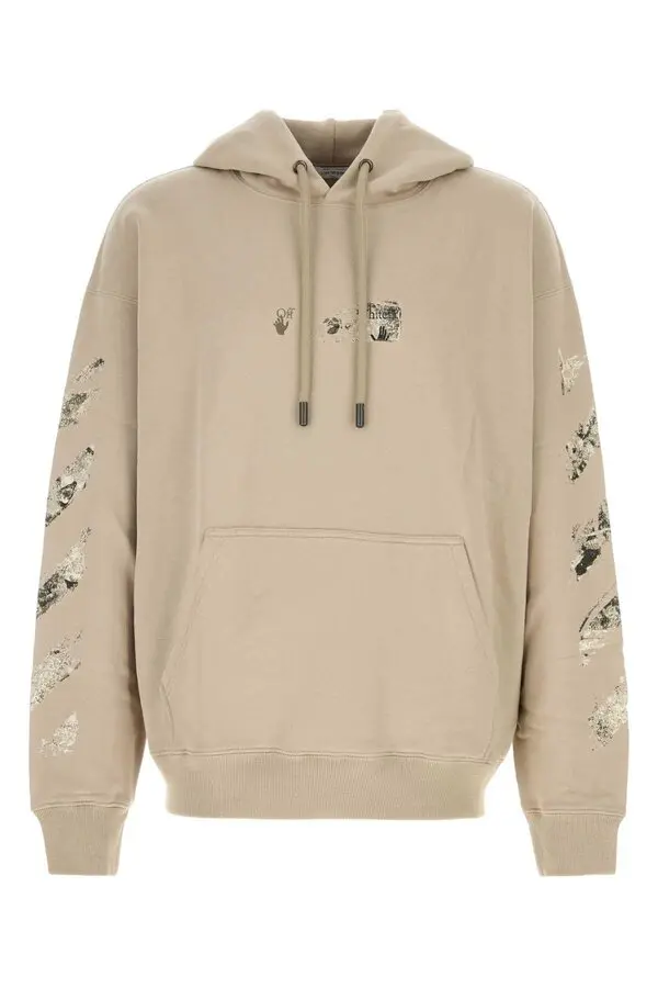 Off-White Cappuccino Cotton Oversize Sweatshirt