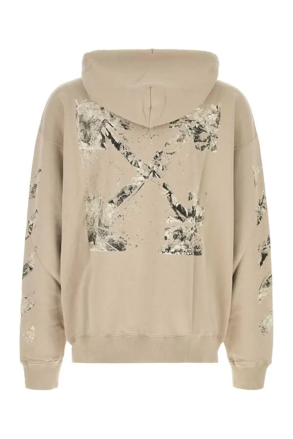 Off-White Cappuccino Cotton Oversize Sweatshirt