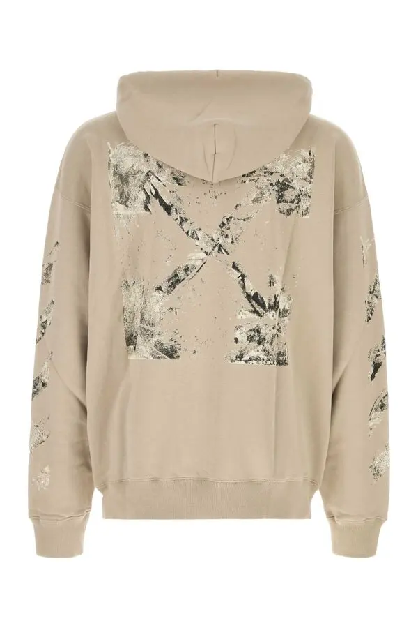 Off-White Cappuccino Cotton Oversize Sweatshirt