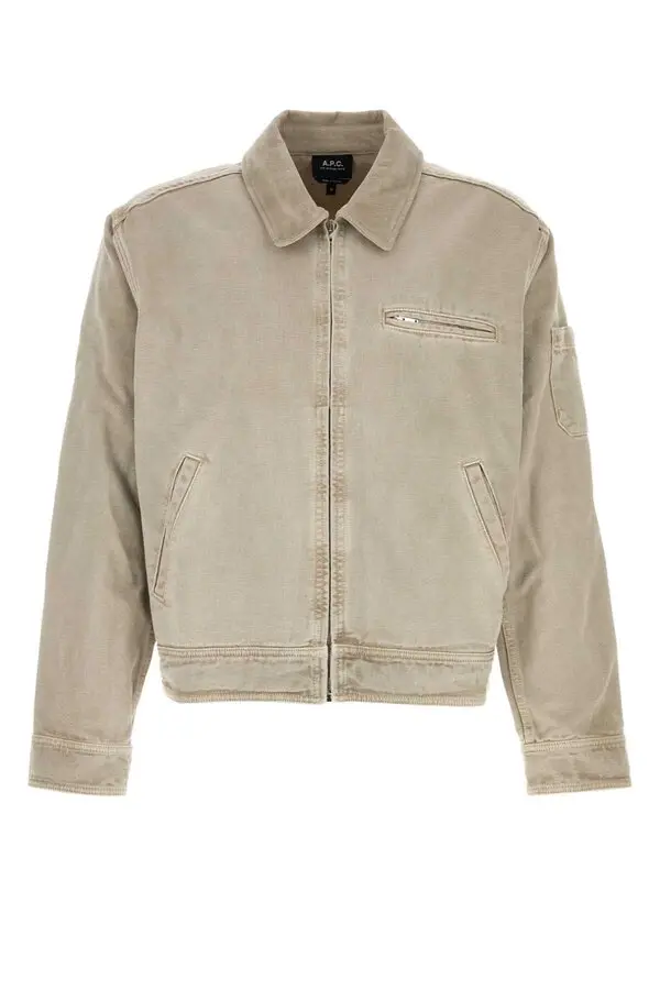 A.p.c. Grey Denim Alexis Jacket - Yellow
