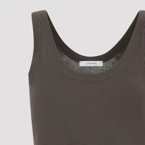 LEMAIRE Ribbed Tank Top - Gray