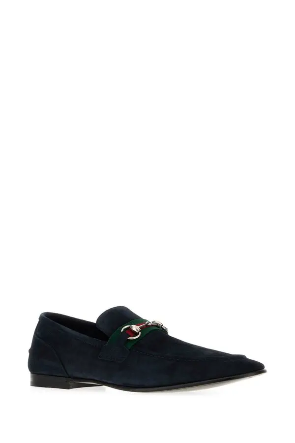 Gucci Dark Suede Come Loafers - Blue