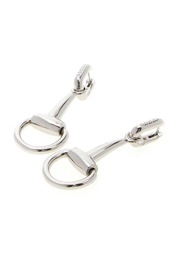 Gucci Metal Horsebit Earrings