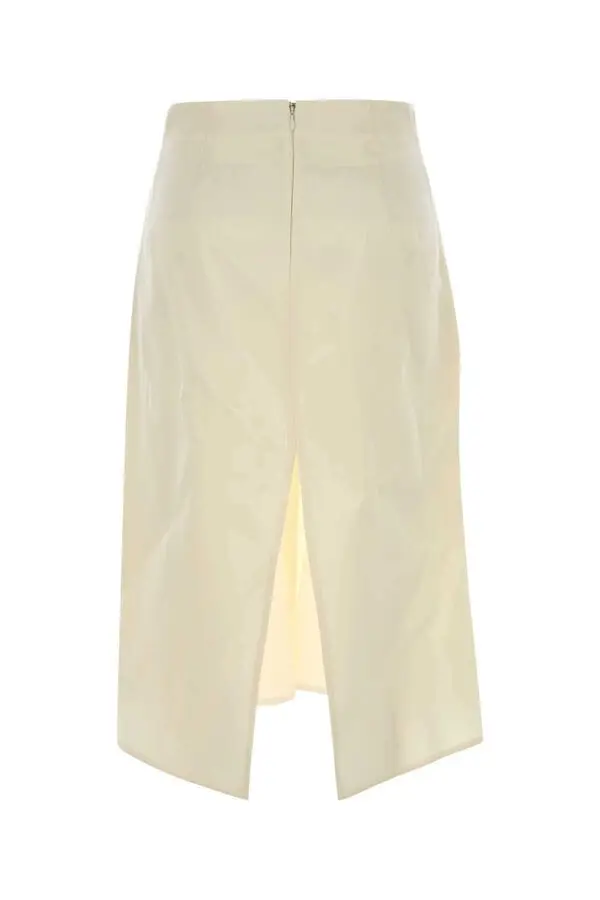 Bottega Veneta Cream Satin Skirt