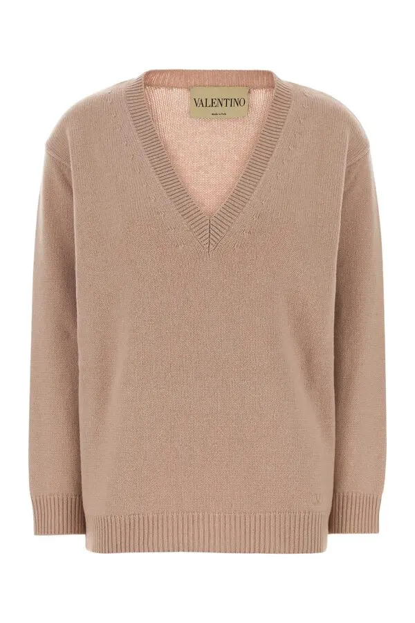 Valentino Garavani Powder Cashmere Oversize Sweater - Pink