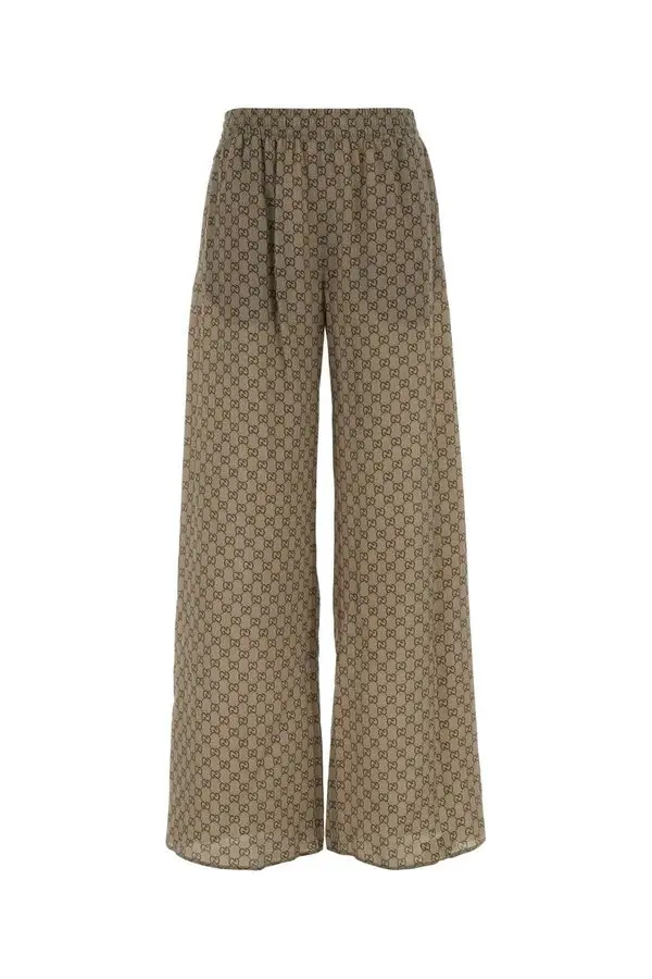 Gucci Printed Silk Wide-leg Pant - Multicolor