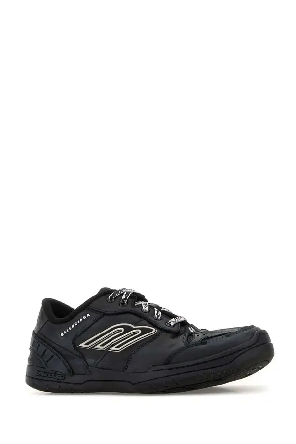Balenciaga Slate Leather Hamptons Sneakers
