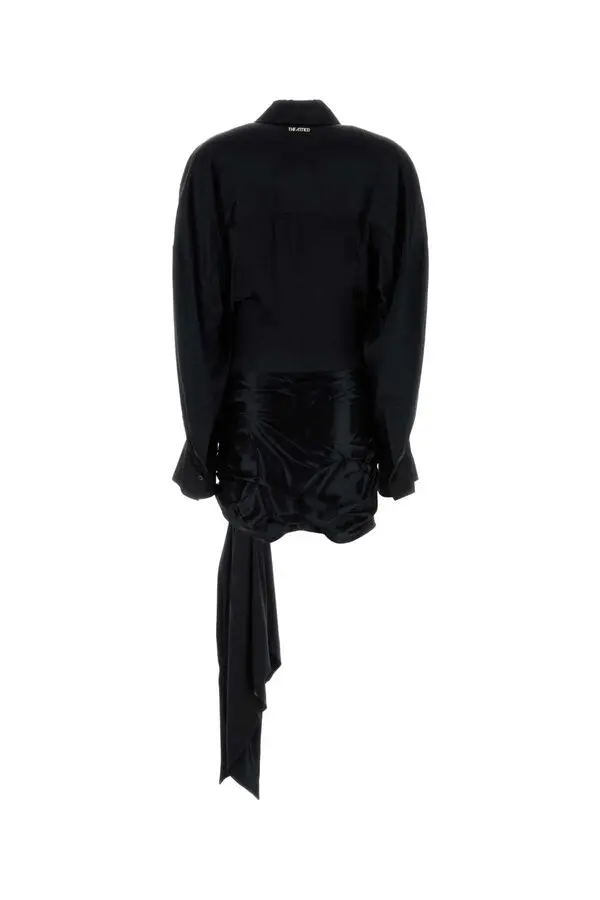 Attico Satin Shirt Dress