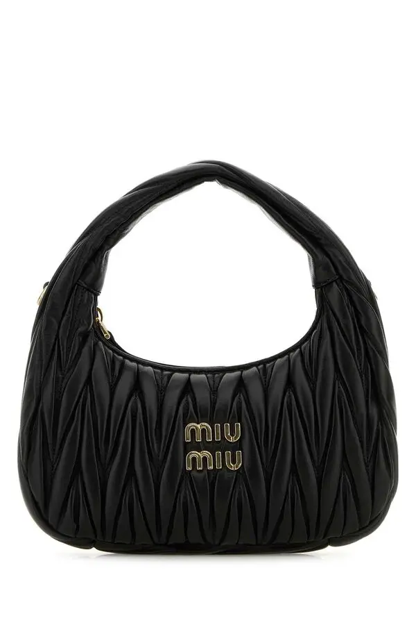 Miu Miu Nappa Leather Wander Handbag - Black