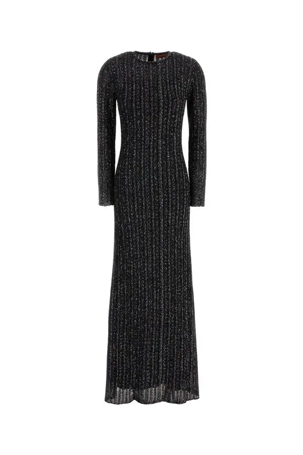Missoni Embroidered Stretch Knit Long Dress - Multicolor