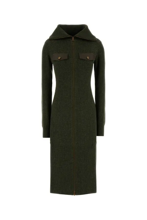 Zimmermann Olive Wool Blend Utility Cardigan - Green