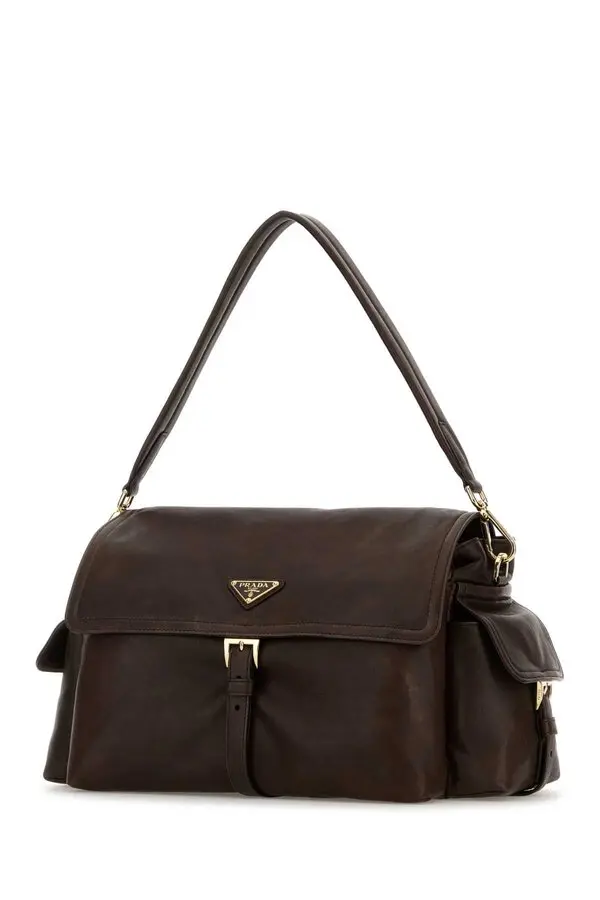 Prada Dark Leather Shoulder Bag