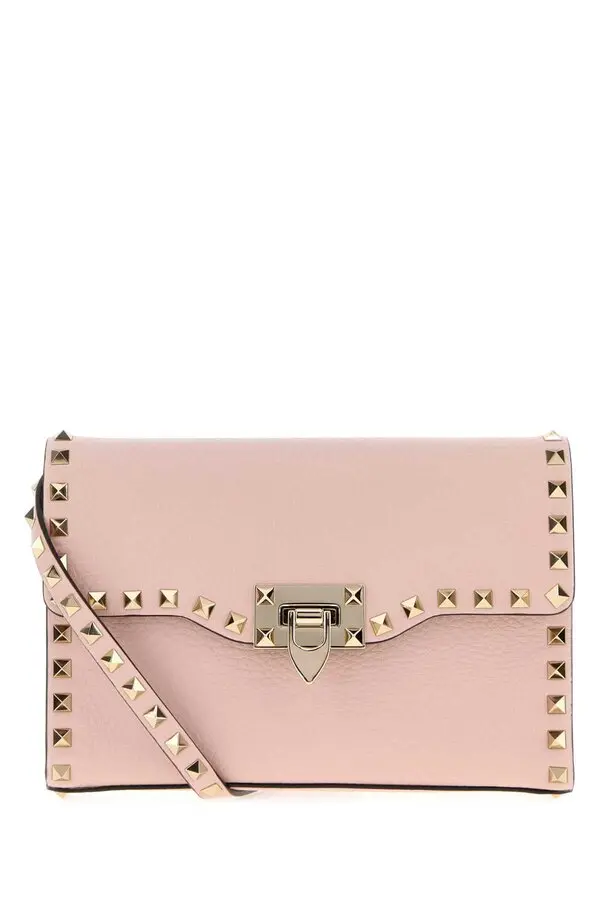 Valentino Garavani Leather Small Rockstud Crossbody Bag - Pink