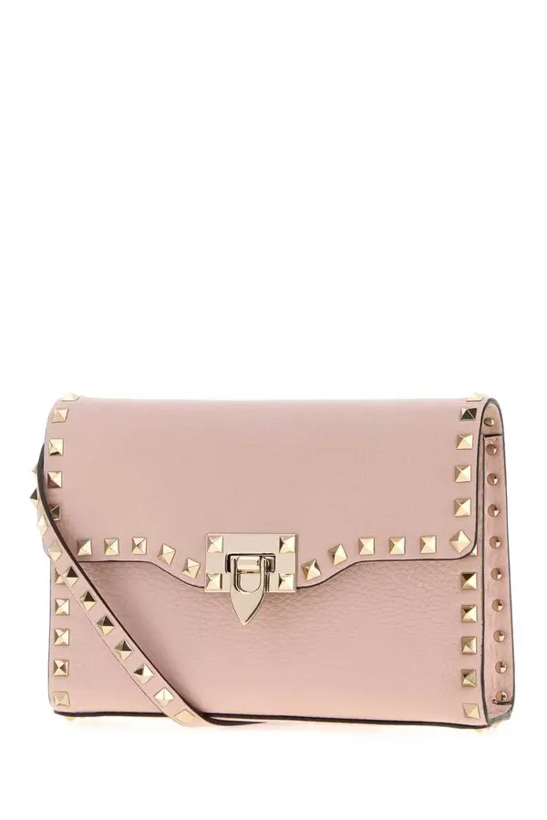 Valentino Garavani Leather Small Rockstud Crossbody Bag - Pink