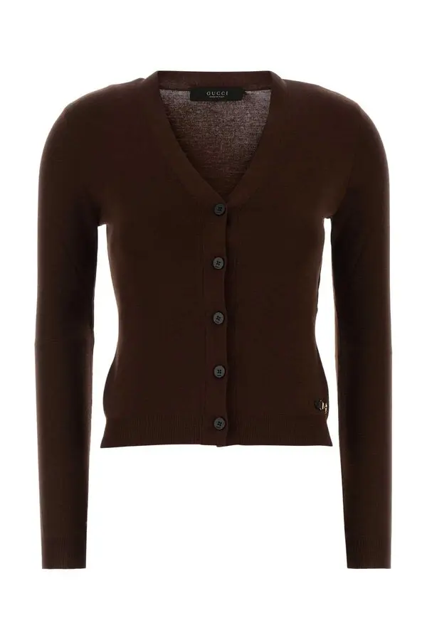 Gucci Wool Cardigan - Brown