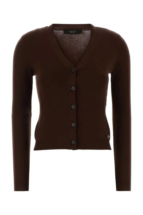 Gucci Wool Cardigan - Brown
