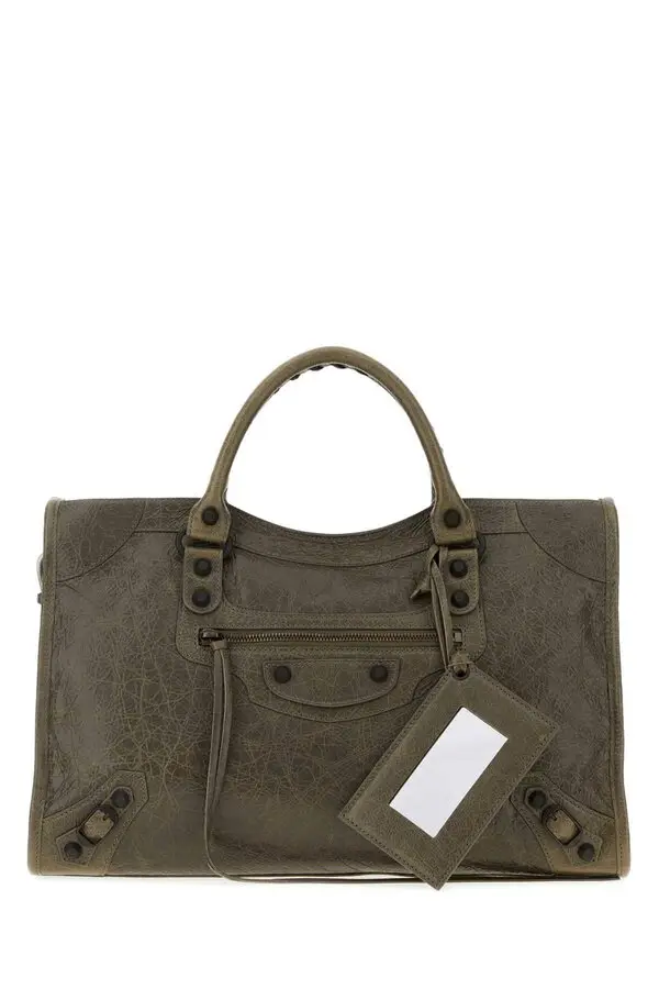 Balenciaga Army Leather Medium Le City Handbag - Green