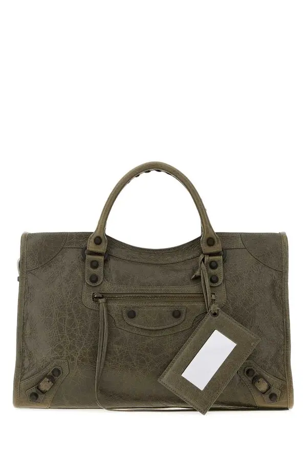 Balenciaga Army Leather Medium Le City Handbag - Green