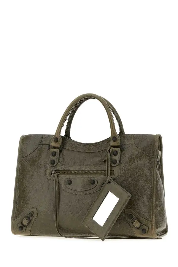 Balenciaga Army Leather Medium Le City Handbag - Green