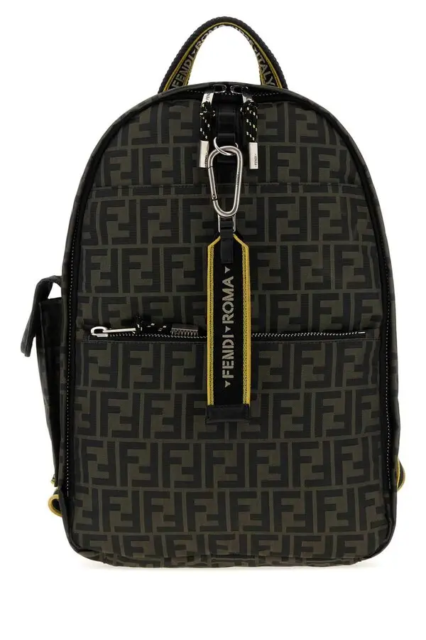 Fendi Embroidered Fabric Backbag