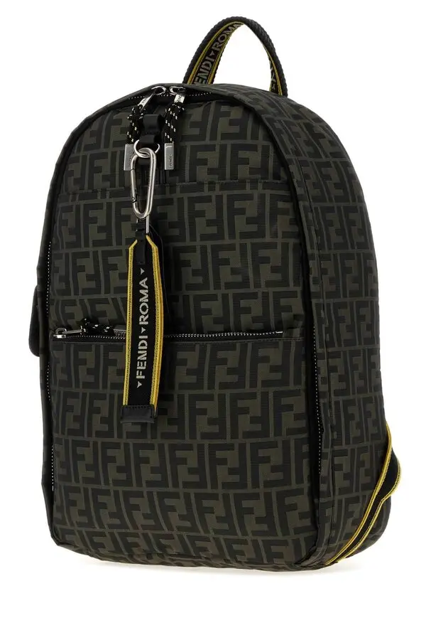 Fendi Embroidered Fabric Backbag