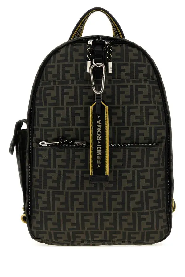 Fendi Embroidered Fabric Backbag - Multicolor
