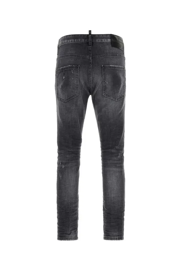 Dsquared2 Dark Grey Stretch Denim Skater Jeans