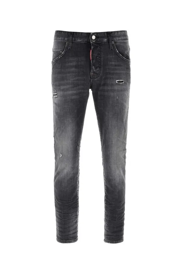 Dsquared2 Dark Grey Stretch Denim Skater Jeans - Gray