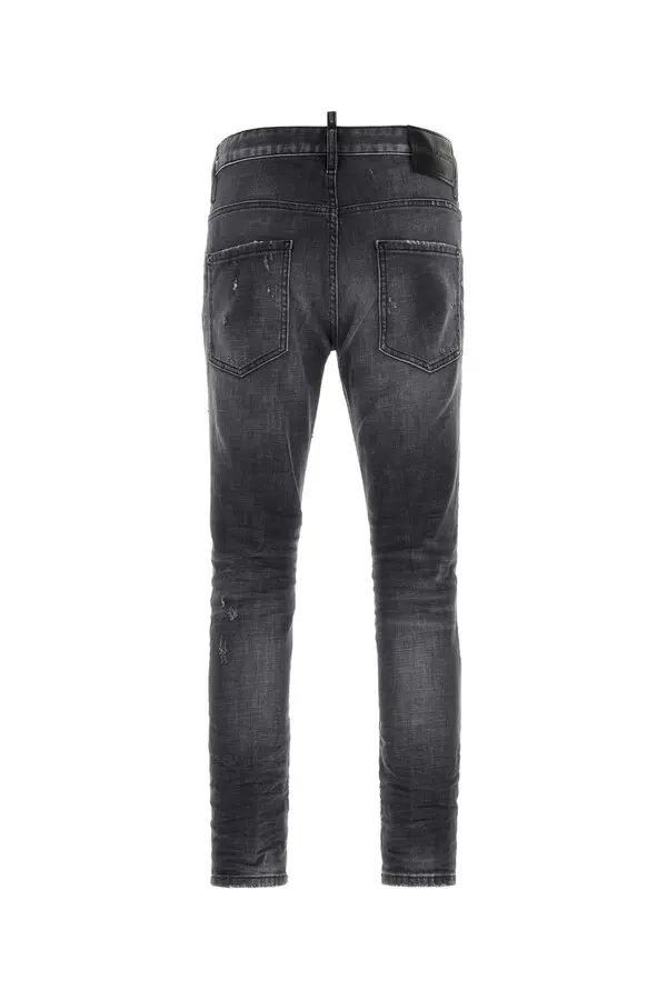 Dsquared2 Dark Grey Stretch Denim Skater Jeans - Gray