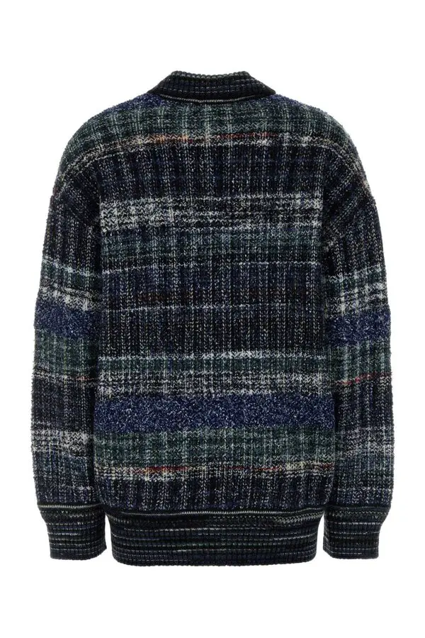 Missoni Embroidered Wool Blend Oversize Cardigan