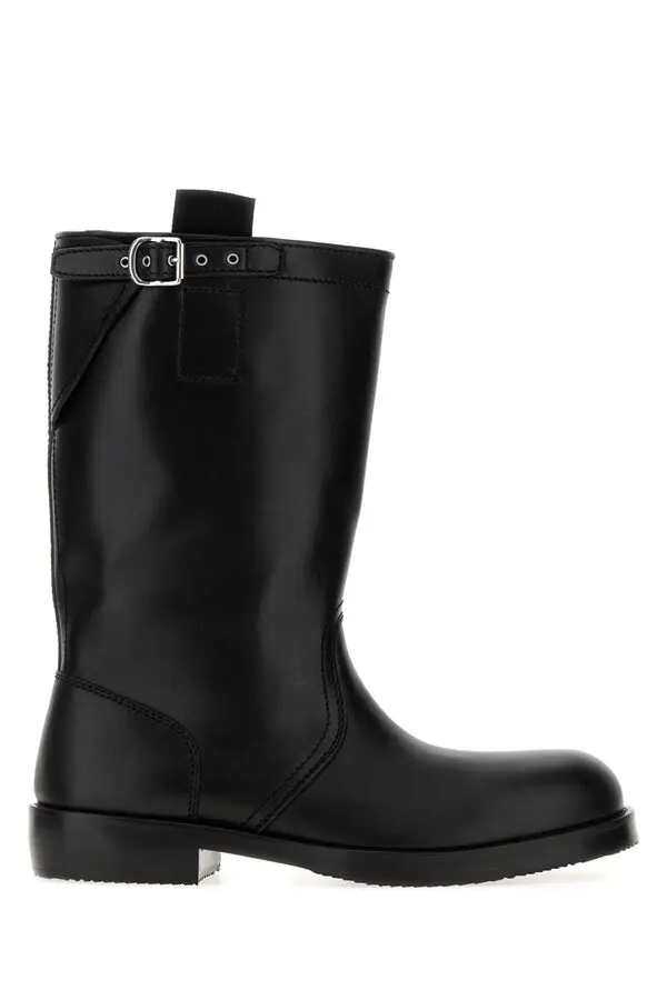 Dries Van Noten Leather Boots - Black