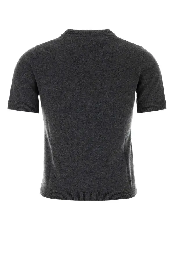 Max Mara Dark Wool Blend Just Sweater - Gray