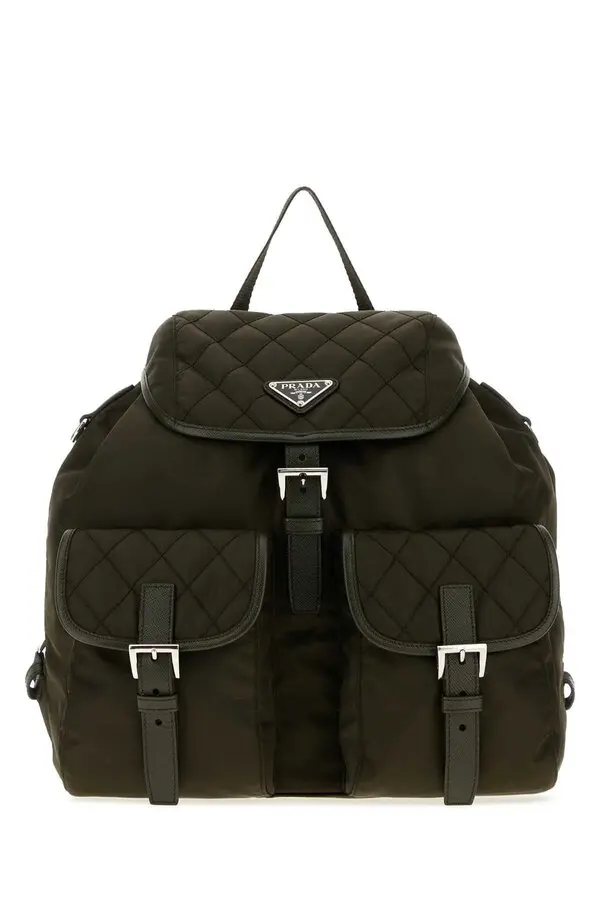 Prada Olive Geren Re-nylon Backpack - Green
