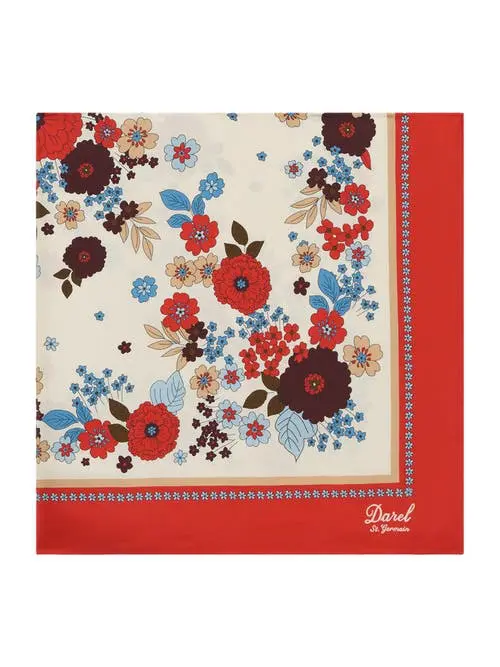 Gerard Darel Siena Floral Print Silk Scarf