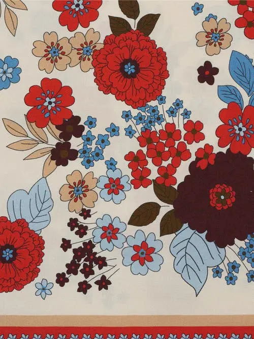 Gerard Darel Siena Floral Print Silk Scarf